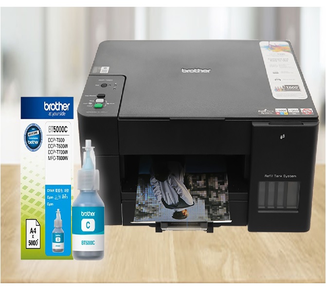 Mực in phun Brother BT5000C màu Xanh Dương, Chính Hãng